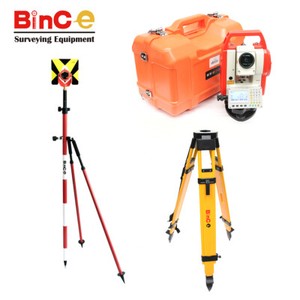 Reflectorless 600m 2'' Total Station w Tripod, Prism, Pole, Bipod ...