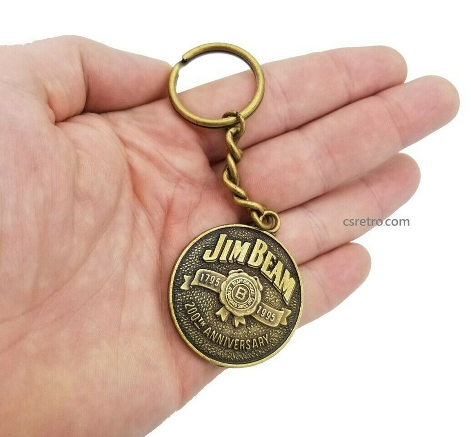 1995 Jim Beam 200th Anniversary 1795 Keychain Zipper Pendant Vintage ...