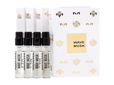 MANCERA WAVE MUSK EDP 2.0ml .06fl oz x 4 COLOGNE PERFUME SPRAY SAMPLES ...