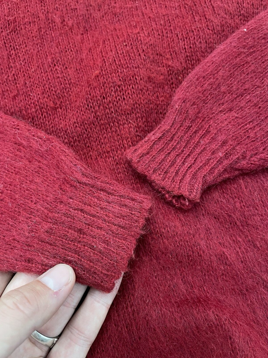 Vintage 60s Brent Mohair Knit Sweater Crimson Youth L Large Vintage 60s Brent Mohair Knit Sweater Crimson Youth L Large