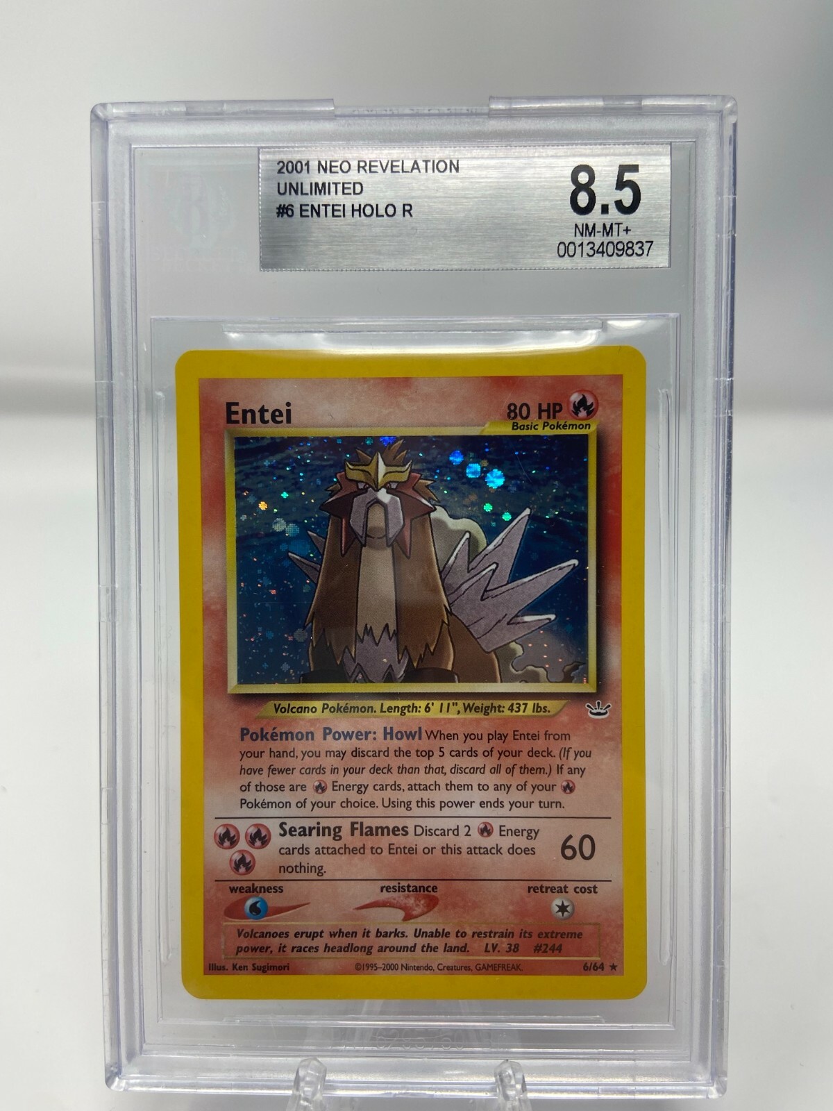 2001 Pokemon Neo Revelation Unlimited Entei HOLO BGS 8.5 | eBay