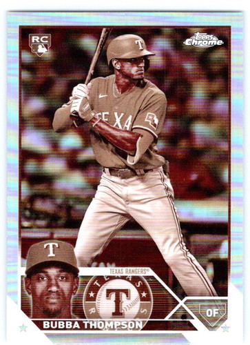 2023 Topps Chrome Baseball Bubba Thompson Sepia Refractor Rookie | eBay
