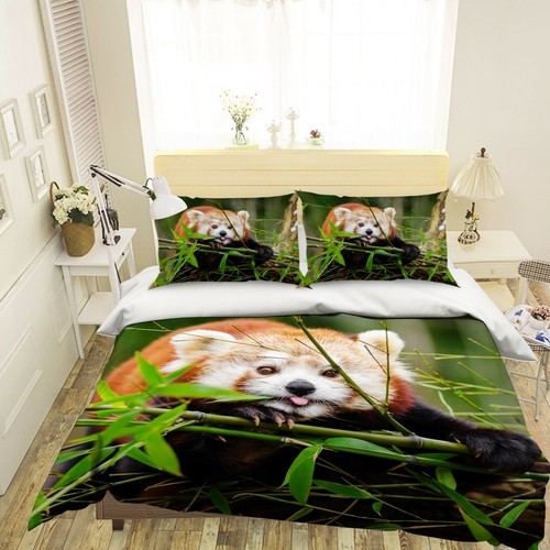 3D Red Panda O403 Animal Bed Pillowcases Quilt Duvet Cover Set Queen ...