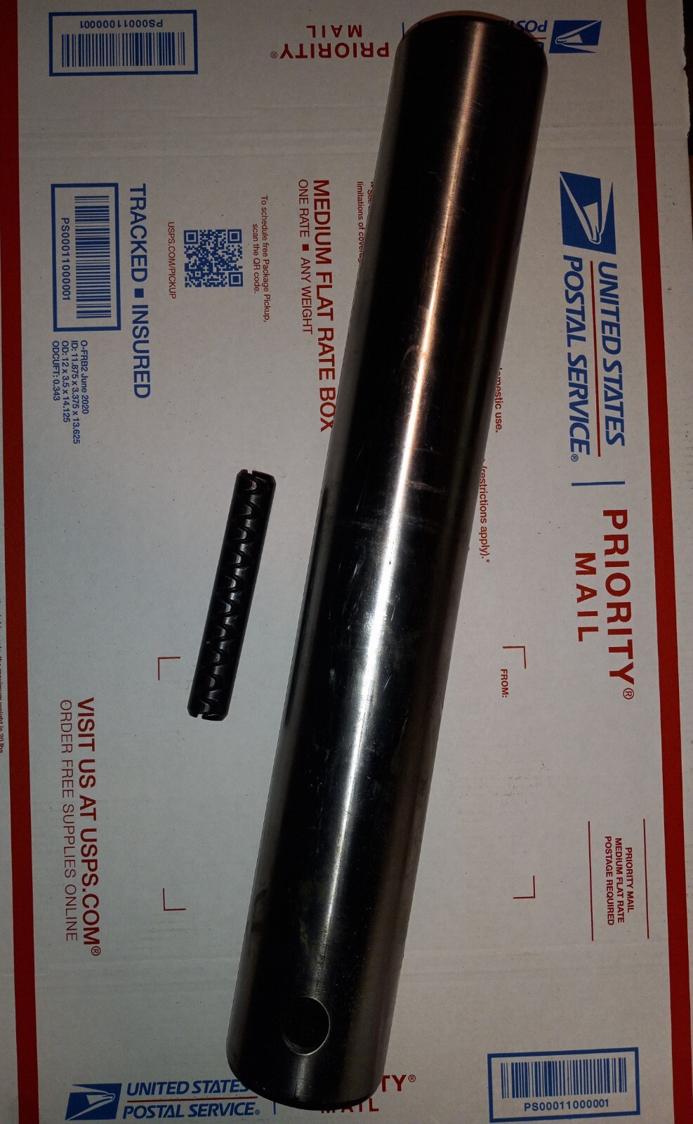 KUBOTA QUICK ATTACH COUPLER PIN* 77700-00002* OEM* 60MM x 390MM* KX080 ...