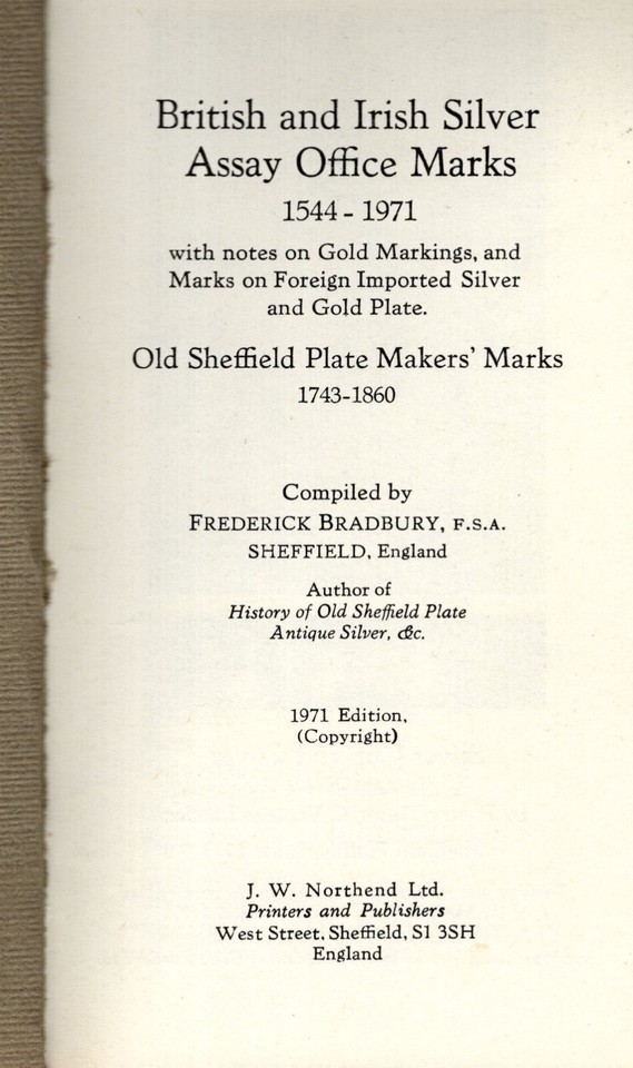 1971 Guide to British & Irish Silver Plate & Old Sheffield Plate Makers ...