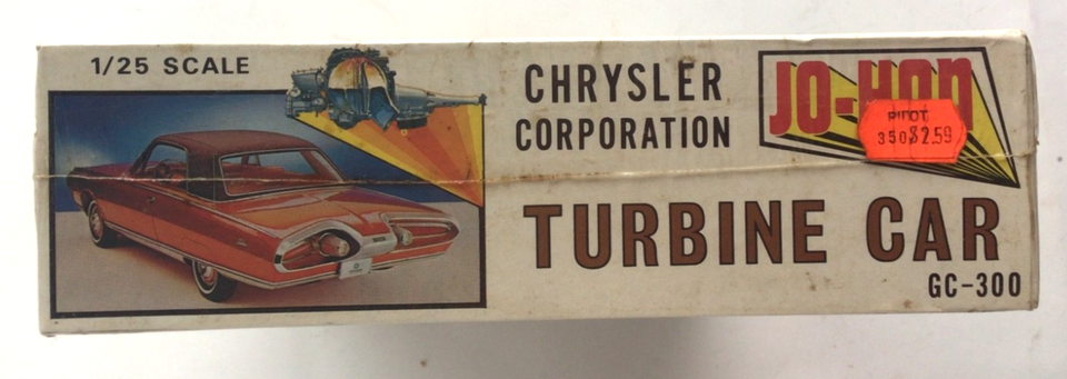 Johan GC-300 Chrysler Turbine Car 1/25 Scale Model 1970's Vtg MIB ...