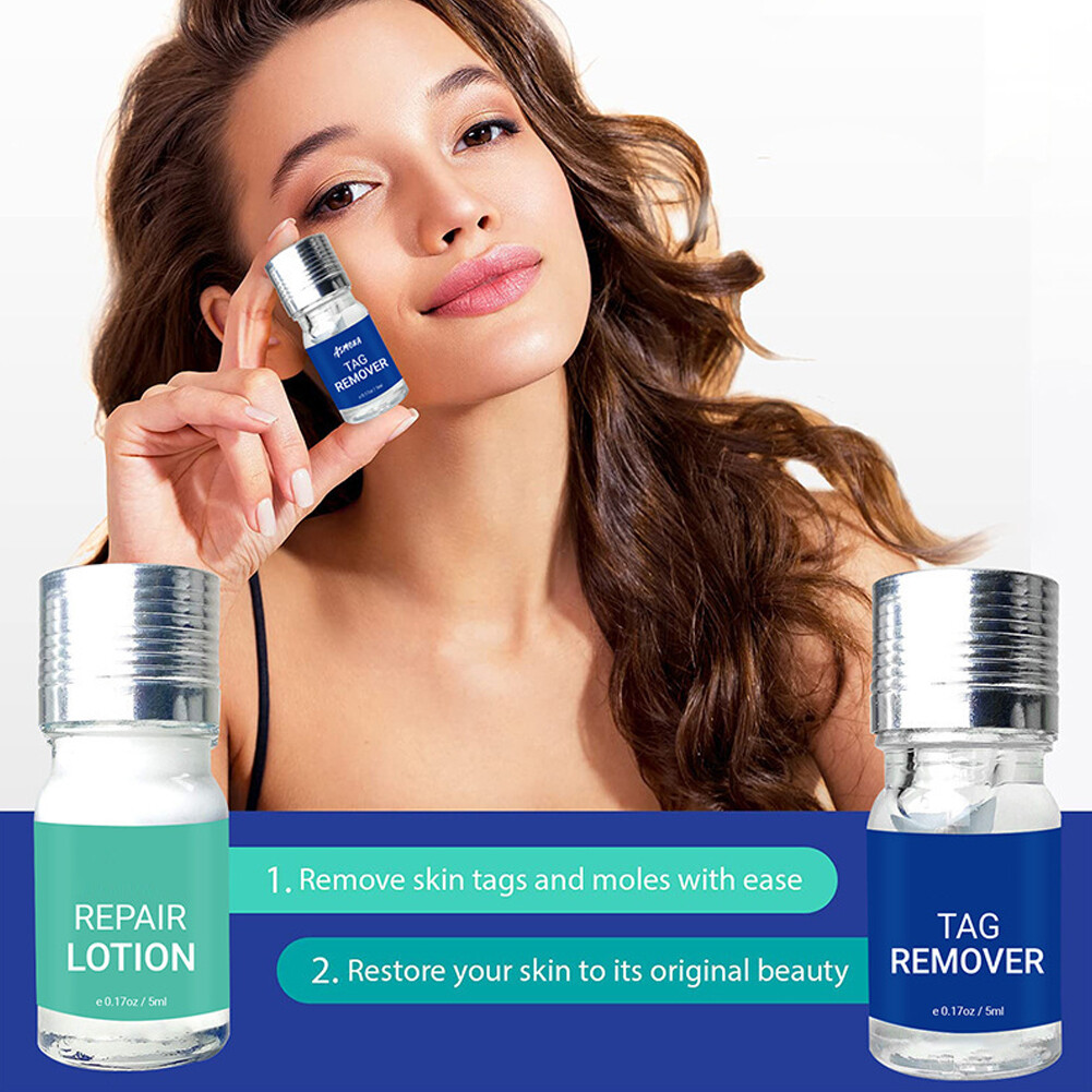 US 1-2 Pack Skin Tag Remover Repair Lotion Mole Corrector Wart Skin ...