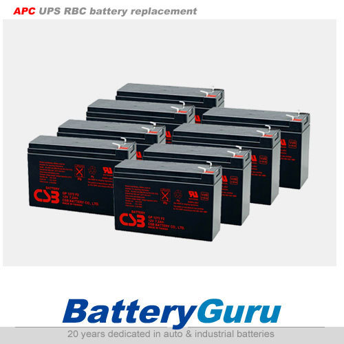 APC UPS RBC12/RBC27 Replacement battery 8x CSB GP1272 F2 terminal | eBay