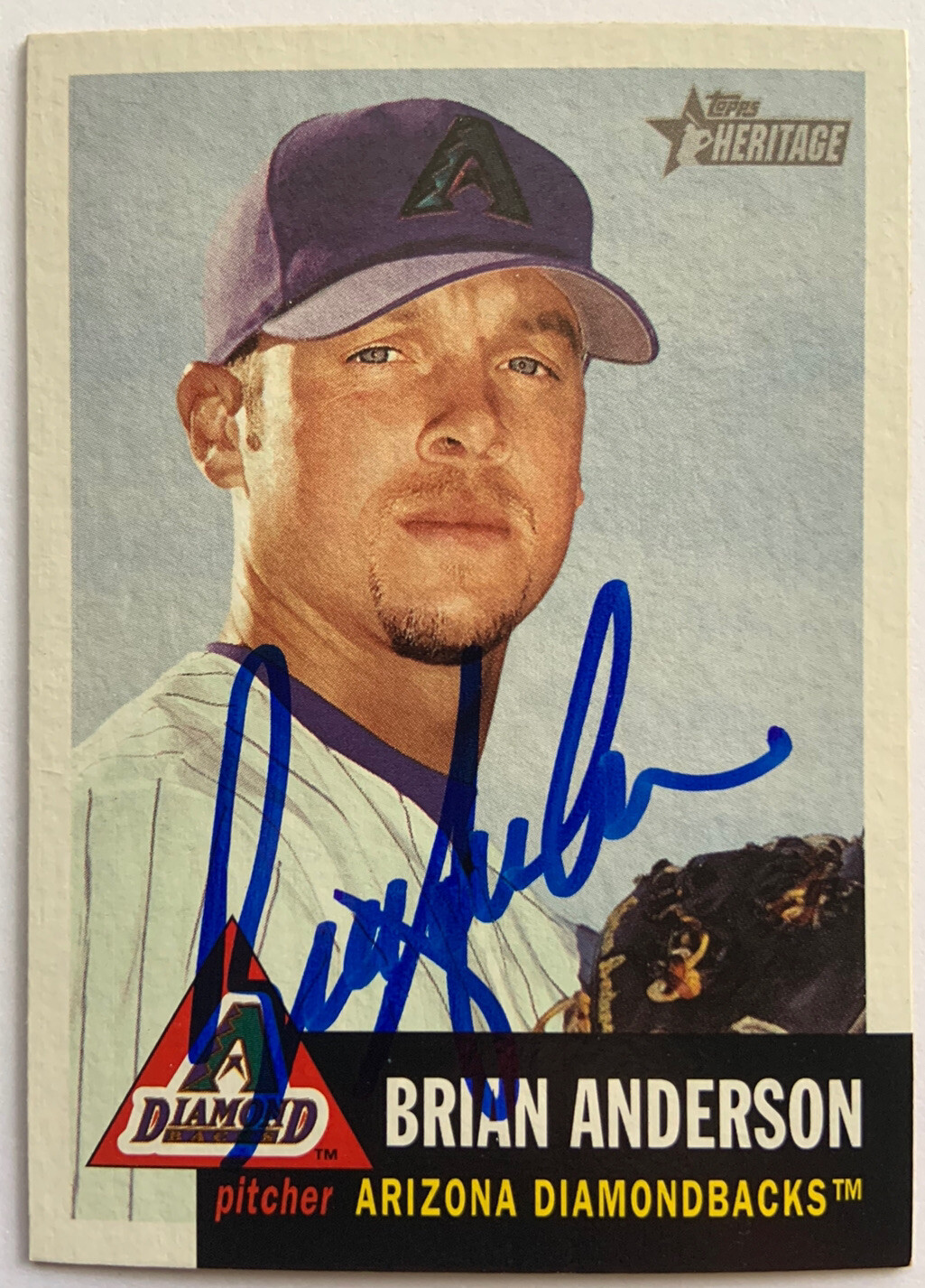 Brian Anderson Diamondbacks Autographed Signed 2002 Topps Heritage Card ...