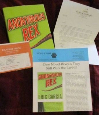 Eric Garcia - ANONYMOUS REX - 1st - REVIEW COPY 9780375503269| eBay