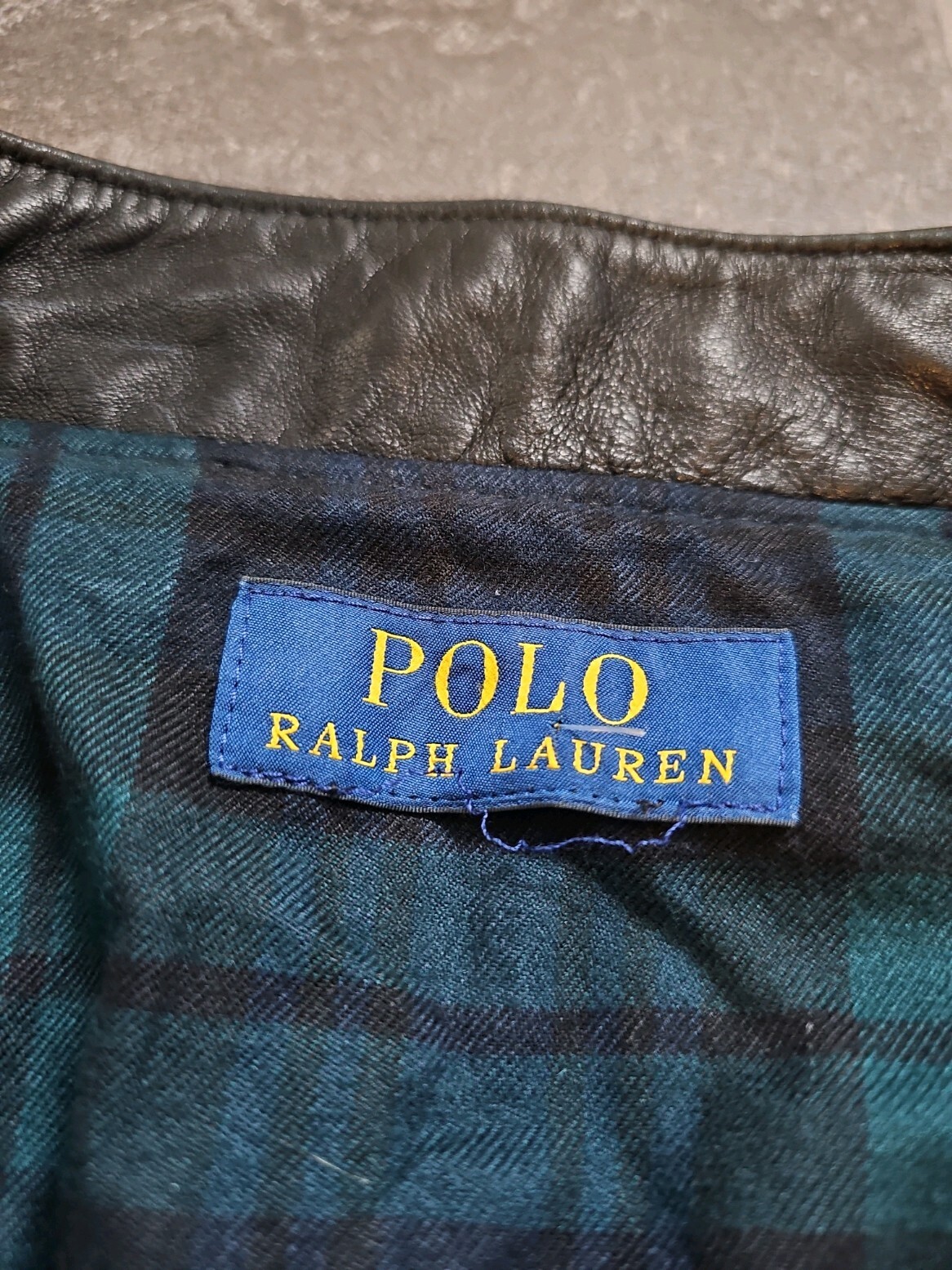 POLO RALPH LAUREN SHEEP LEATHER CAFE RACER MOTO JACKE… - Gem