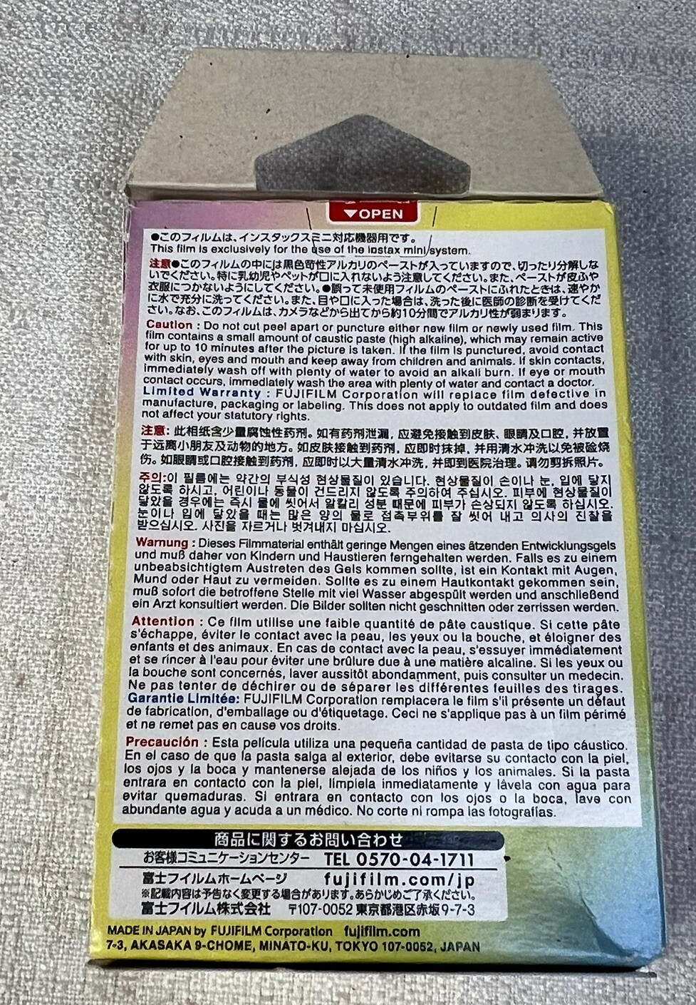 Fujifilm Instax Mini Macaron Film - 10 Sheets (id37-07) Fuji Film ...
