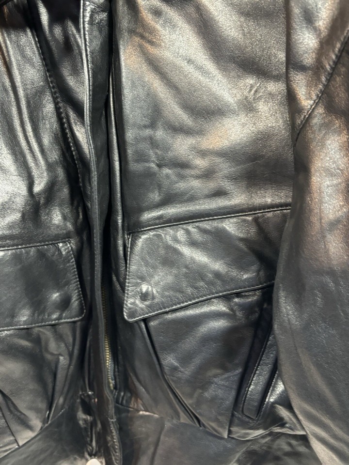 Vintage Georgetown Leather Design Jacket Womens Large Bomber Leather ...