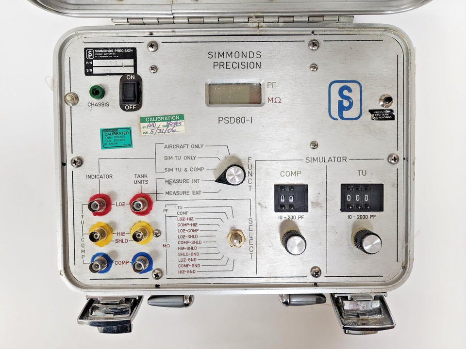 SIMMONDS PRECISION FUEL QUALITY TEST SET PSD60-1 12" X 6-1/2" X 10 ...