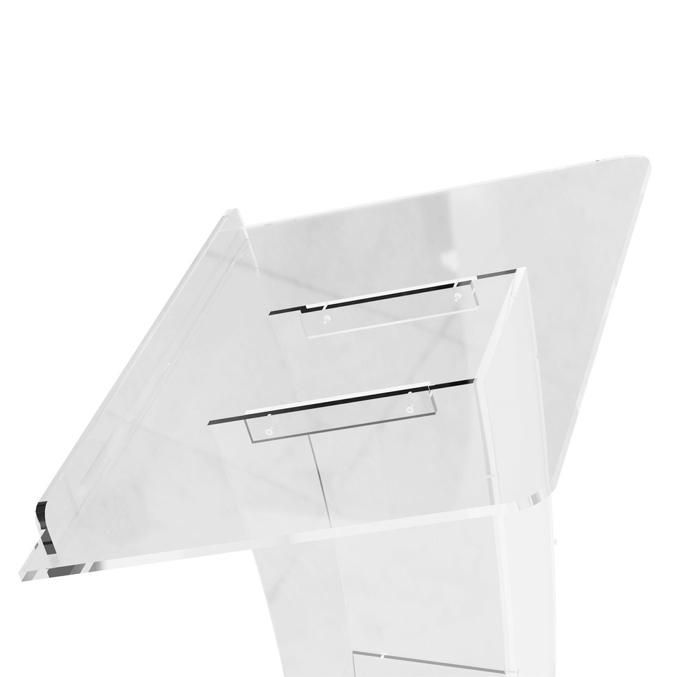 Acrylic Clear Podium Plexi-glass Pulpit School Conference Church Curve ...