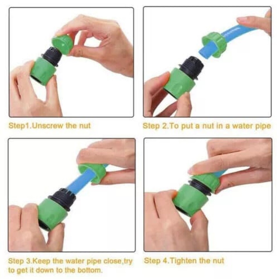 Hose Pipe Extension Connector Kit for Join Garden Hosepipe FITTING ...