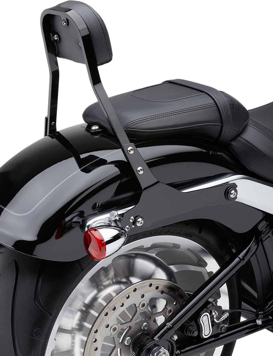 Cobra 11in Black Square Mini Backrest Kit Harley Fat Boy 107 18-19 | eBay