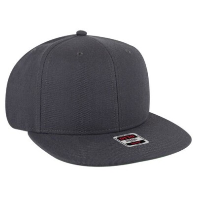 NEW DARK GRAY 6 PANEL MID PROFILE SNAPBACK HAT STRUCTURED FIRM ADULT ...