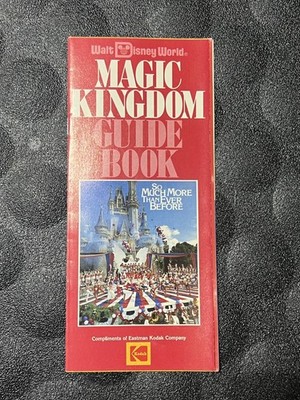 80’s Magic Kingdom Walt Disney World Guide Pamphlet Vintage 1987 Mickey ...