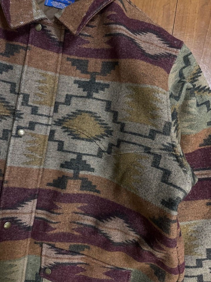 Rare PENDLETON 90s USA Vintage Thinsulate XXL Navajo Chief Joseph Double Zip | eBay