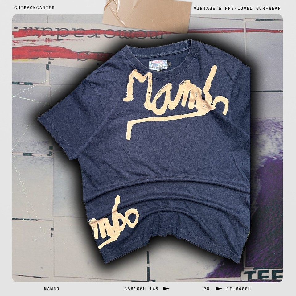 Mambo T-Shirt Mens L Large Navy Y2K Surfwear Graphic 00s Skater Vintage ...