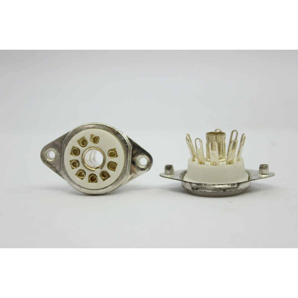 100 X 9 PINS NOVAL CERAMIC SOCKET 1960s SPANISH PRODUCTION HIGH QUALITY ...