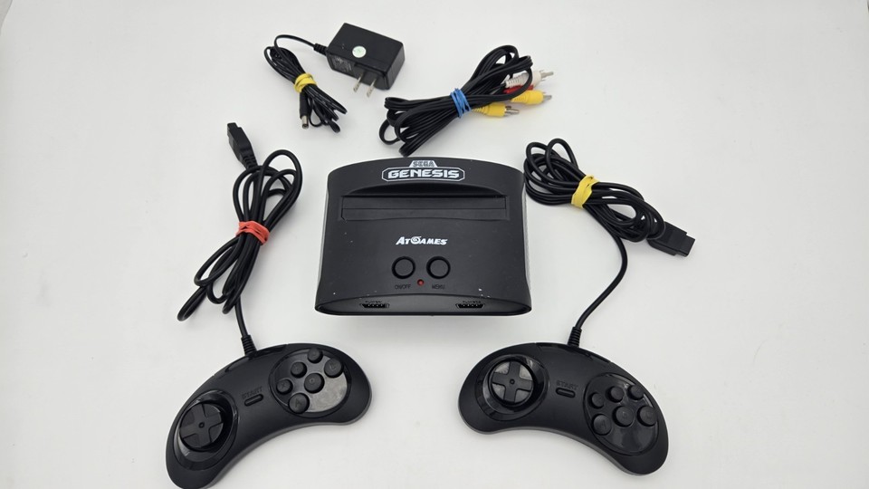 AtGames Sega Genesis Classic Mini Game Console w/ 80 Built-In Games ...