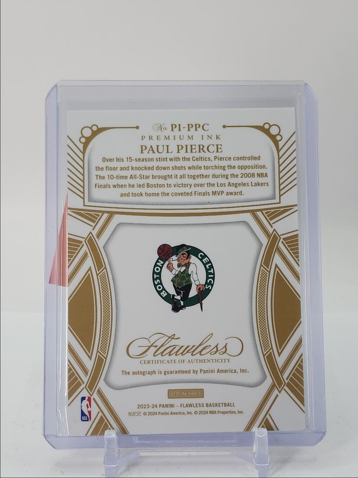 PAUL PIERCE 2023-24 FLAWLESS PREMIUM INK AUTOGRAPH CELTICS AUTO /25 ...