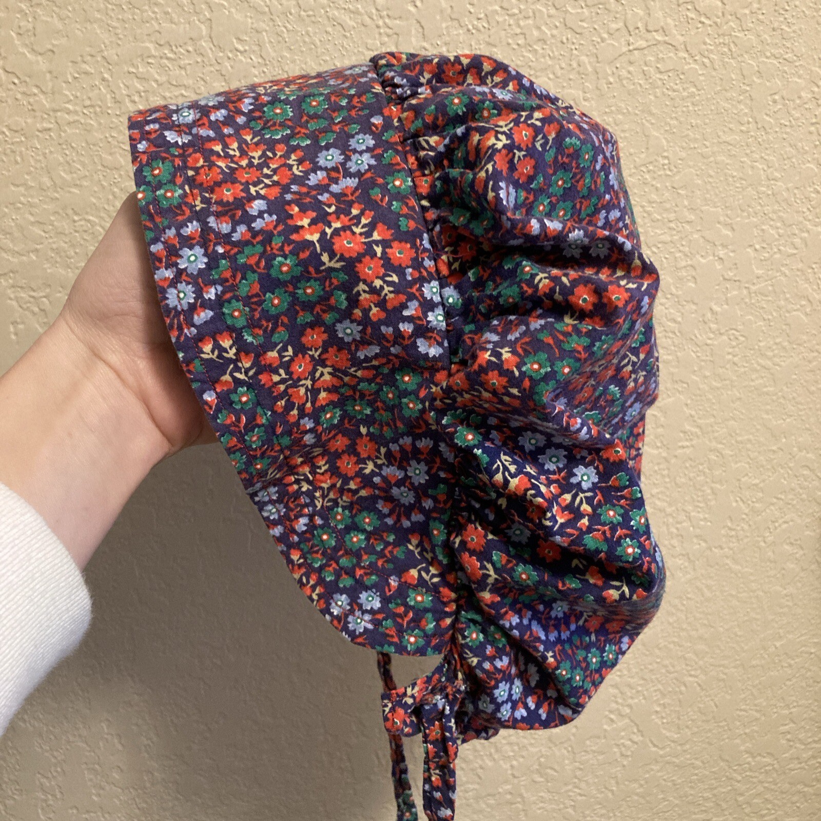 vintage sun bonnet Prairie Cottagecore Floral Blue Ad… - Gem