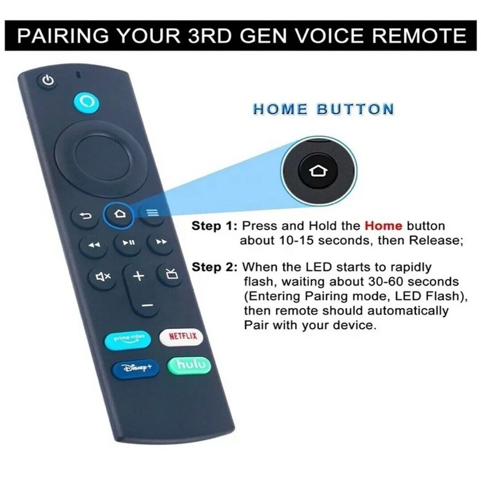 FOR AMAZON VOICE REMOTE CONTROL FIRE STICK TV REPLACEMENT PRIME STICK ...