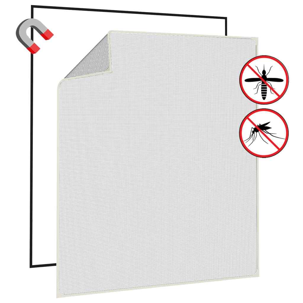 Magnetic Insect Screen White 120x140cm Fly Mosquito Bug Window Curtain ...