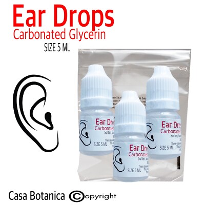 3 pcs EAR WAX REMOVE CARBONATED GLYCERIN SACA CERA | eBay