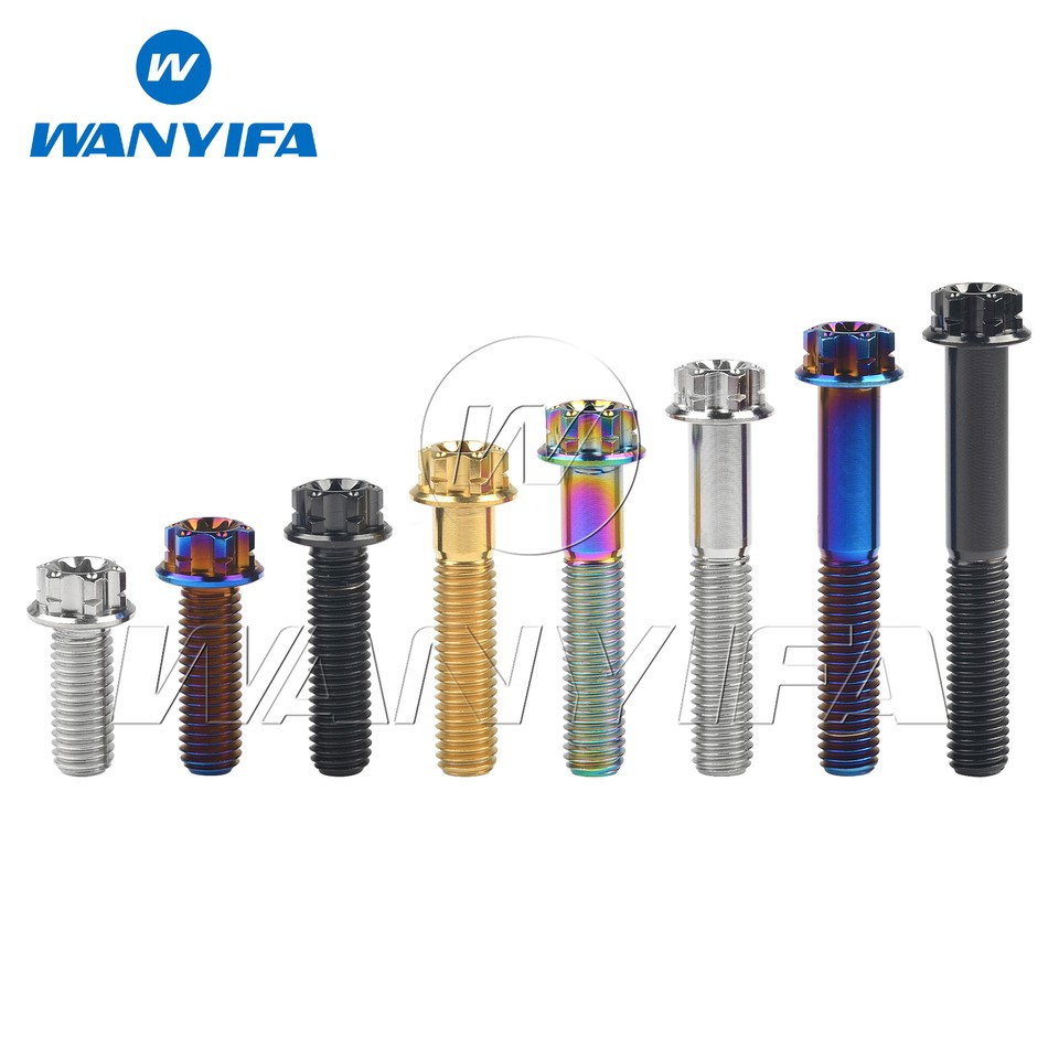 Titanium Bolts M8x1.25 Flange Fancy Head Torx Screw 20 25 30 35 40 45 ...