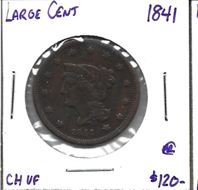 1841 Large Cent VF | eBay