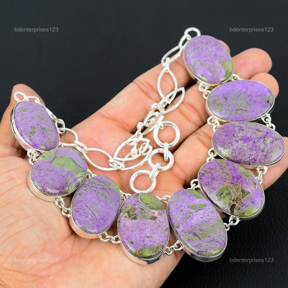 Memorial Day Deal Sterling Silver Purpurite Stone Wife Chain Engagement ...