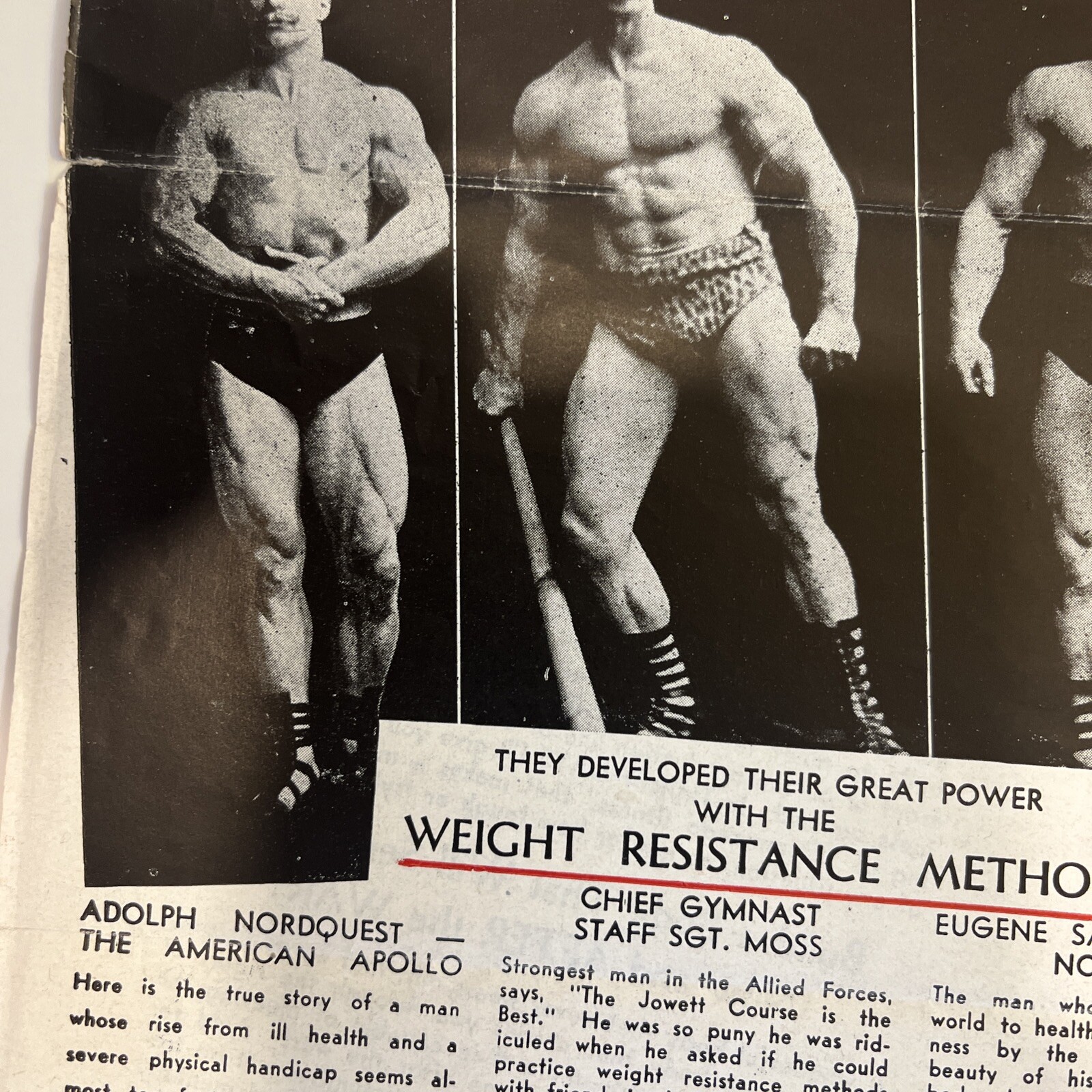 Vintage Bodybuilding Article- George F Jowett-Rare, 4-pages | eBay