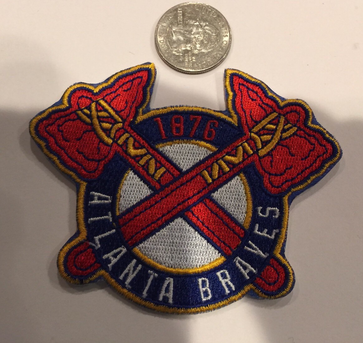 ATLANTA BRAVES Vintage Style Embroidered Iron On Patch/ 3.5" Awesome ...