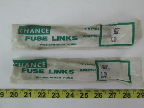 Lot of 2 New NOS Hubbell Chance Fuse Links 1.6 Amps SF Type SKU G | eBay