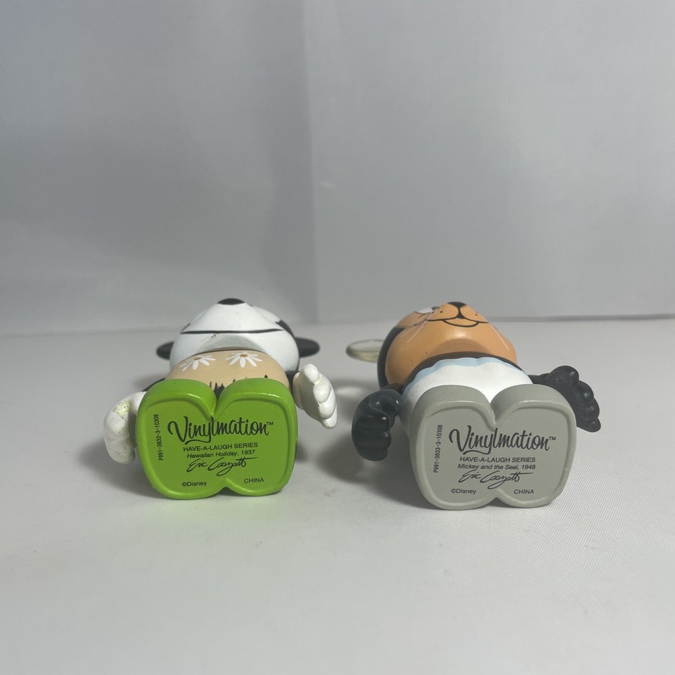 DISNEY 3" VINYLMATION Have a Laugh Series Hula Minnie Mouse & Mickey ...