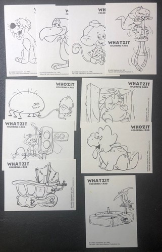 Flintstones TV Whatzit 1993 Cardz Coloring Insert Trading Card Set #1 ...