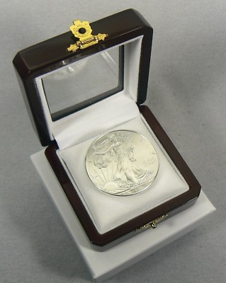 Cherry Red Wood Coin Box with White Velvet Interior (BOX ONLY) | eBay