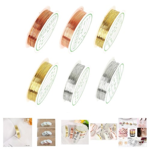Copper Bead Stringing Wire Lot 6 Rolls of 0 3MM0 4MM For Jewelry Craft ...