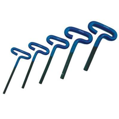 5 PC. JUMBO T-HANDLE HEX KEY WRENCH SET (10, 12, 15, 19 & 21MM), WRHKTH ...