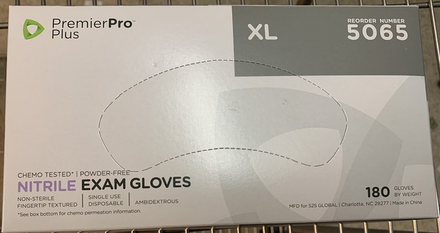 Premier Pro Plus Extra Large Nitrile Exam Gloves Powder Full Case 1800 ...