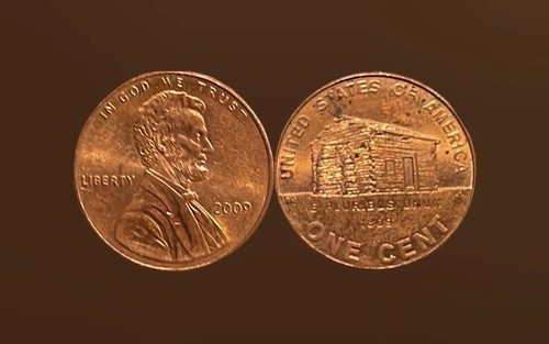 2009 Lincoln log cabin penny no mint mark lower back error X1 | eBay