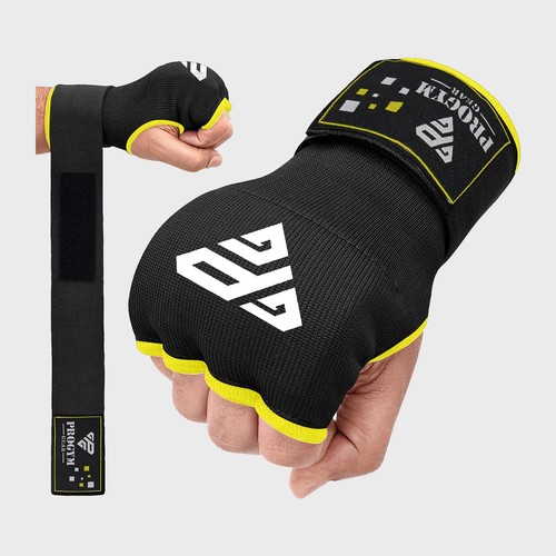 Gel Padded Inner Gloves Hand Wraps MMA Muay Thai Boxing Fight Pair ...