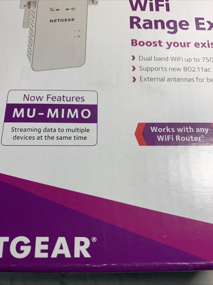 Netgear EX6100 AC750 750 Mbps Dual Band Wireless WI-FI Range Extender ...