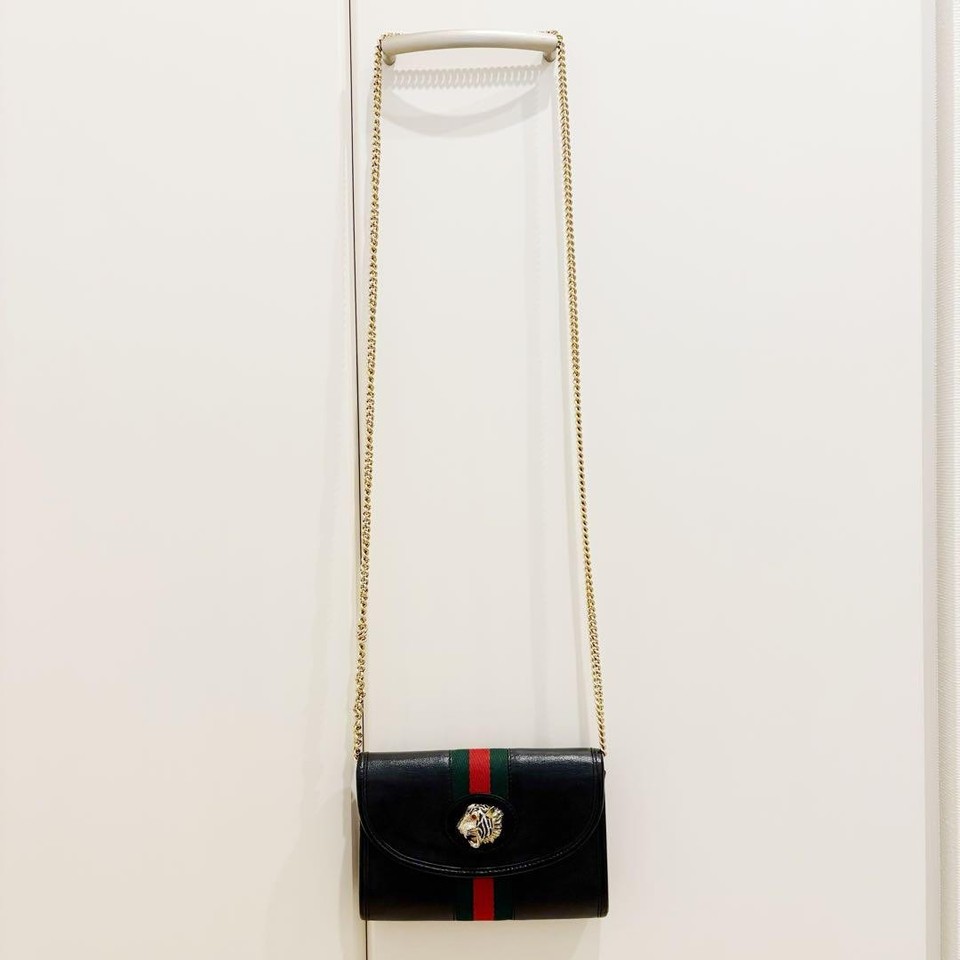Gucci Raja Tiger Shoulder Bag Shell Cord Chain, Excellent Used ...