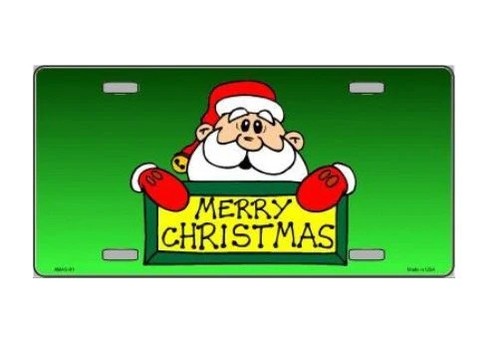 Merry Christmas Santa Metal License Plate 783935045307| eBay