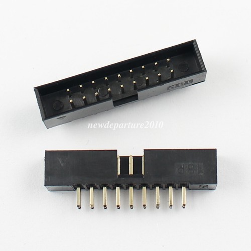 50Pcs 2mm 2x9 Pin 18 Pin Straight Male Shrouded PCB Box header IDC ...